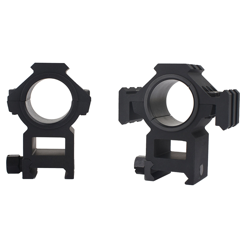 AIM-O Tri Side Rail 25.4-30mm Scope Rings - Black — AirsoftEire