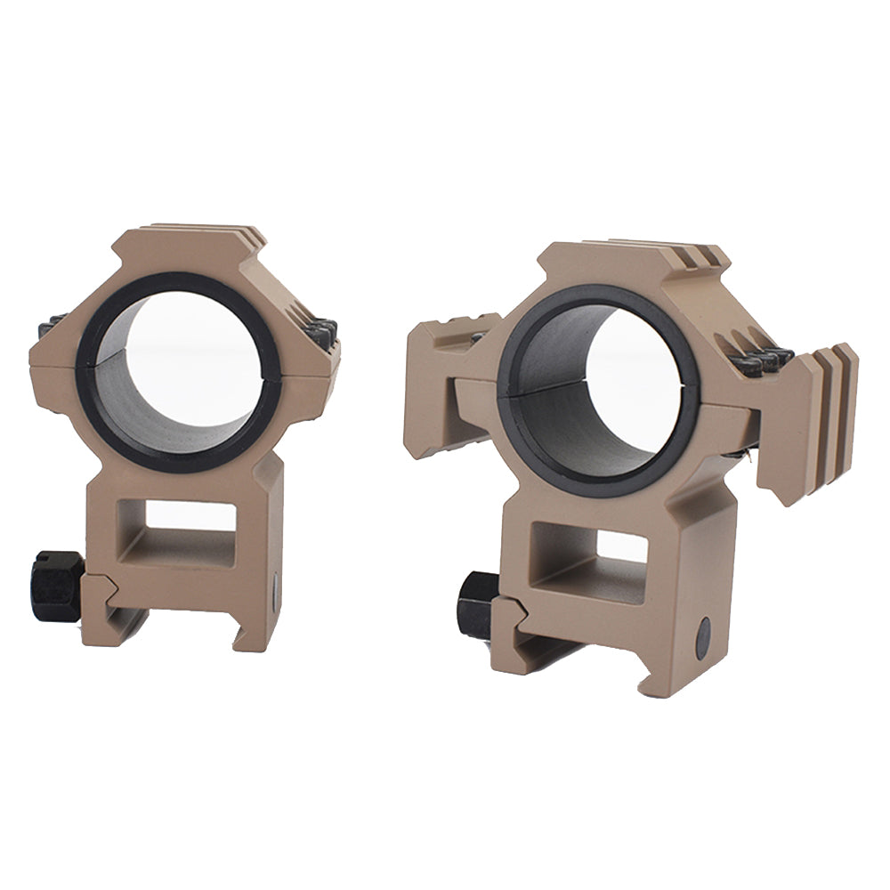 AIM-O Tri Side Rail 25.4-30mm Scope Rings - Tan — AirsoftEire