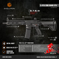 Evolution E-416 CQB RAHG ETS — AirsoftEire Evolution E-416 CQB RAHG ETS — AirsoftEire